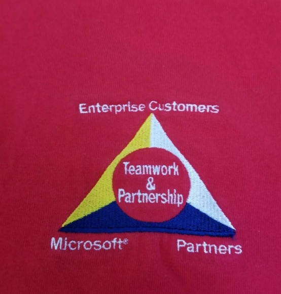 Microsoft | Shirts | Vintage 9s Microsoft Computer Polo Henley Tech ...